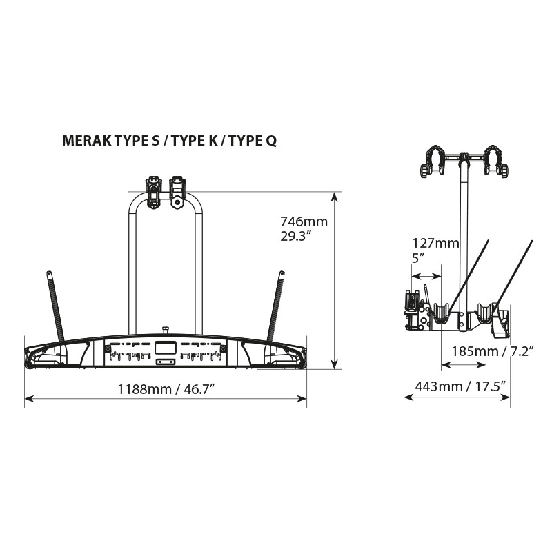 Menabò Merak Q tow ball bike carrier | Velodrome cycling