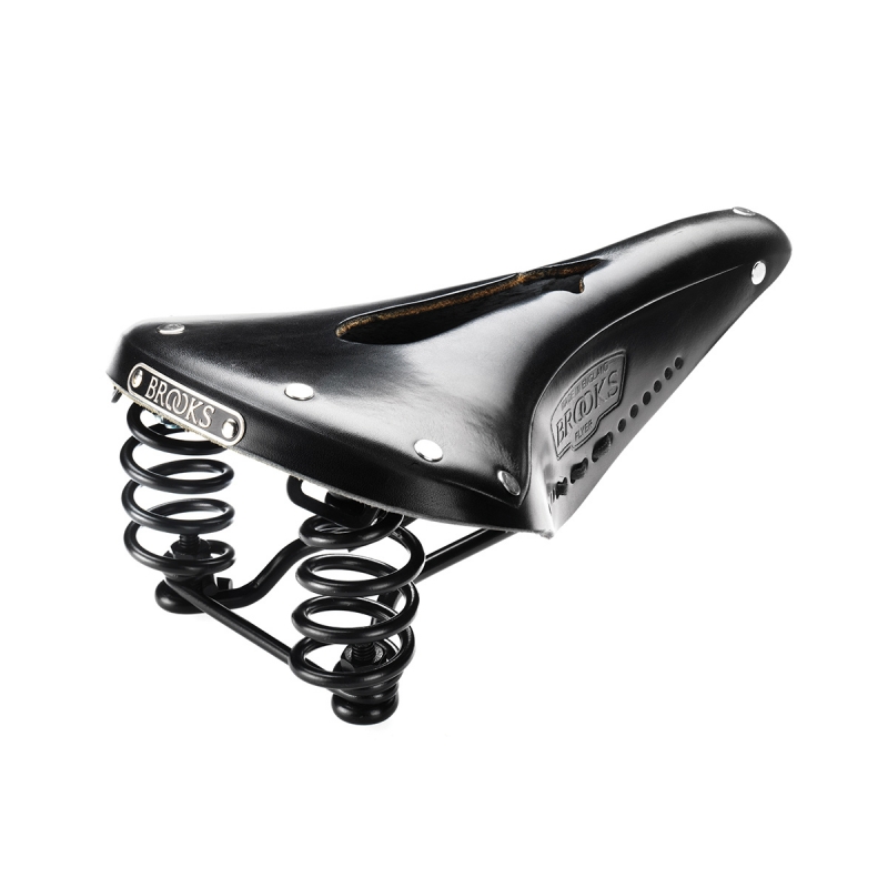 Brooks Flyer Carved Nera saddle | Velodrome cycling shop